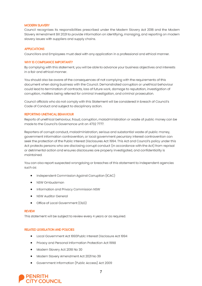Agenda of Policy Review Committee Meeting - Monday, 10 July 2023